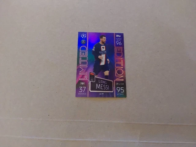 LIONEL MESSI NEON Limited Edition Topps Match Attax 22/23 Paris Saint ...