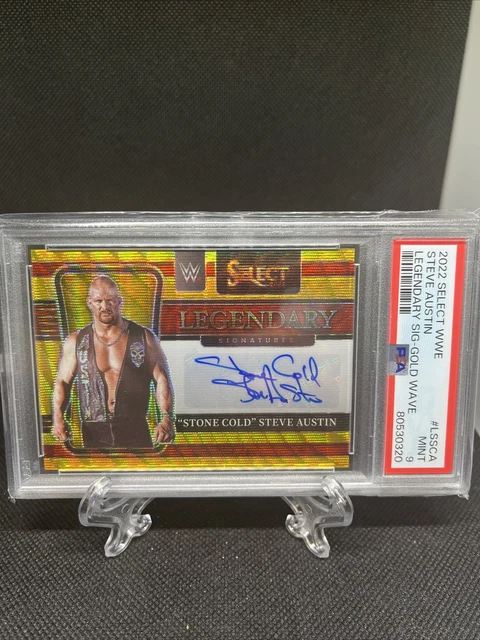 2022 SELECT WWE Stone Cold Steve Austin Legendary Signatures GOLD WAVE ...