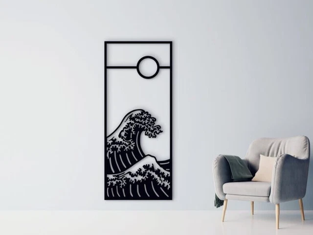 WAVE DXF SVG CDR file Vector for CNC Plasma Router Laser Cut Decor EUR ...