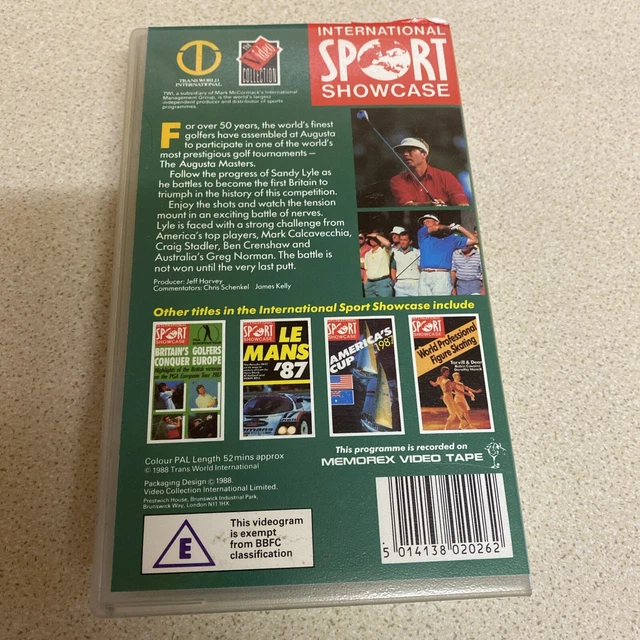 VERY RARE GOLF Vhs Cassette - 1988 Augusta Masters - Sandy Lyle Wins! £ ...