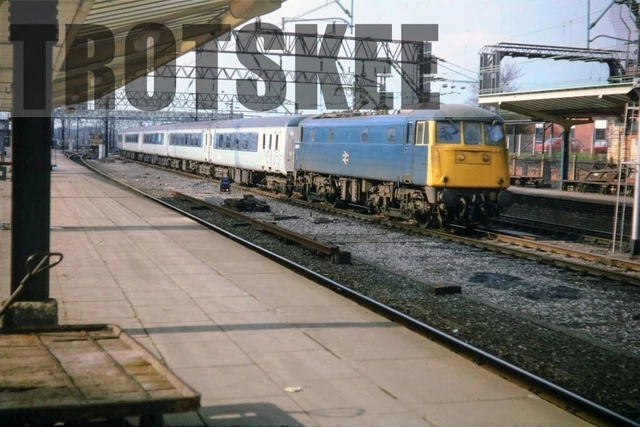35MM SLIDE BR British Rail Diesel Loco Class 85 85014 Crewe 1979 ...