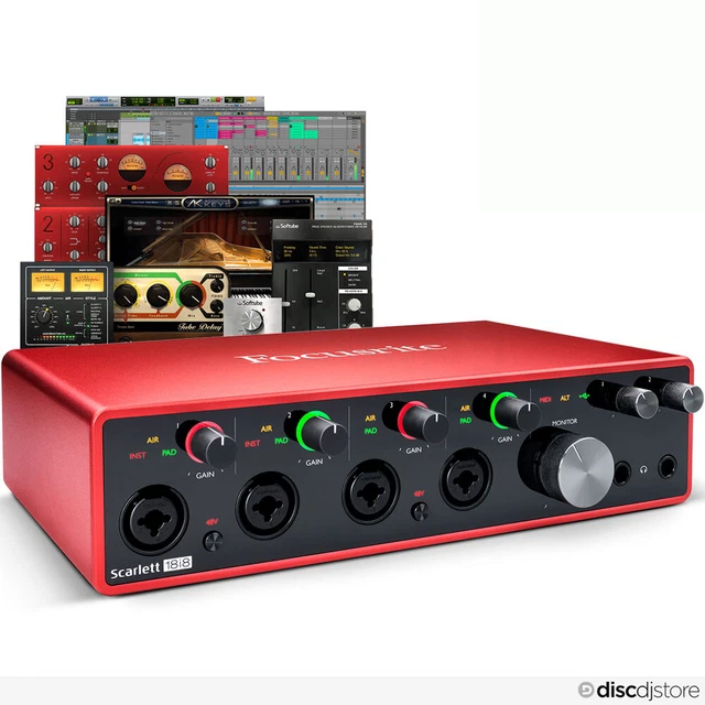 FOCUSRITE SCARLETT 18I8 3rd Gen USB Audio Interface + Free Software ...