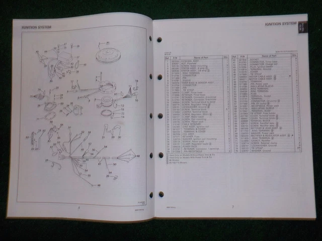 1991 EVINRUDE JOHNSON Outboard Parts Catalog Manual 88 90 100 115 HP ...