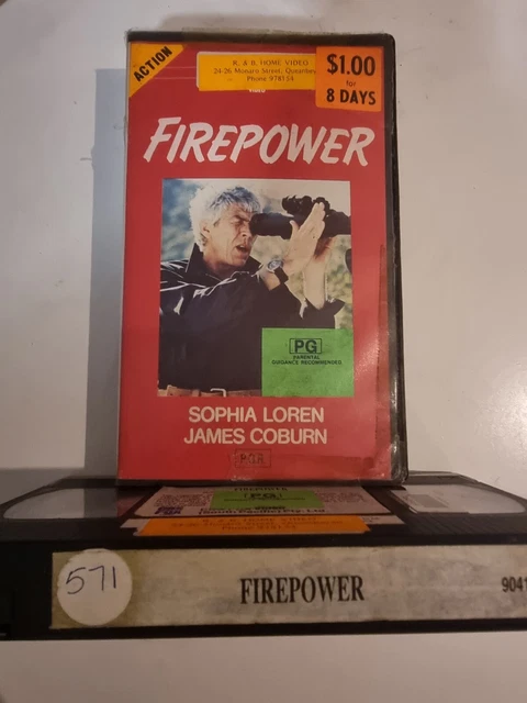 FIREPOWER [VHS] CBS Fox Video Ex-Rental Tape Coburn Loren Action 1979 ...