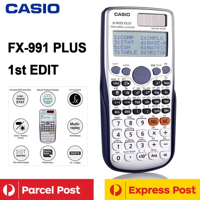 CASIO FX-991ES PLUS 1st Edit Functional Scientific 10+2Digit Calculator Student EUR 17,64 ...