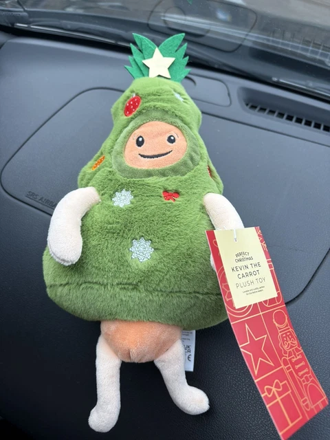 ALDI KEVIN THE Carrot 2025 Mini Costume Kevin CHRISTMAS TREE Plush Toy ...