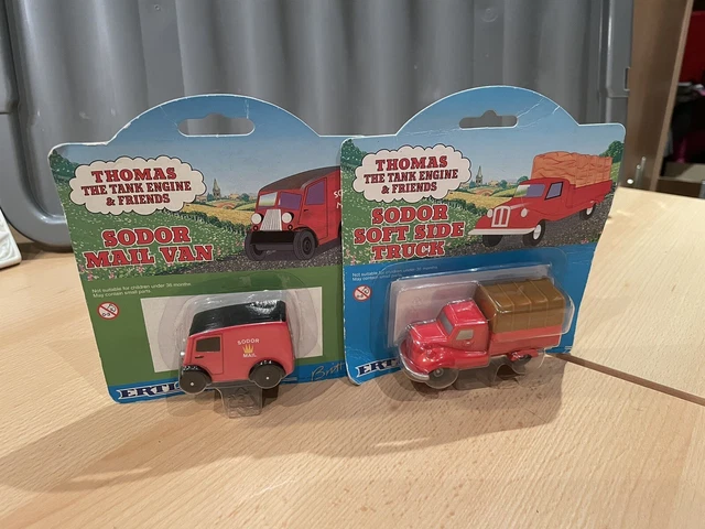 THOMAS THE TANK Engine and Friends Sodor Mail van & Soft Side Truck ...