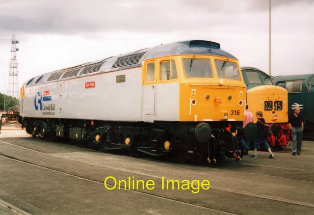 RAILWAY PHOTO 6X4 Class 47 47316 Cotswold Rail Doncaster Works 27/7/03 ...