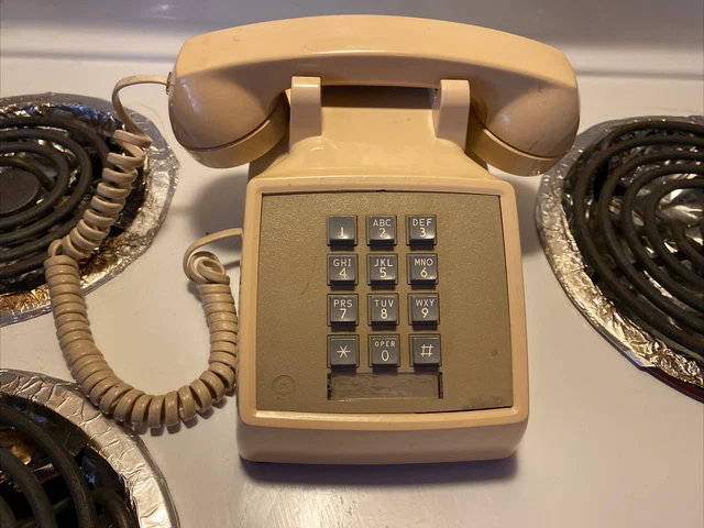 VTG 1980S WESTERN ELECTRIC 2500D BEIGE TELEPHONE Push Button G6 ...