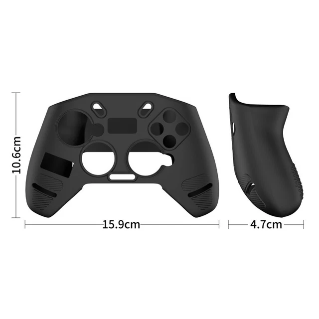 SHOCK ABSORBING CASE for FLYDIGI APEX 4 in Black Silicone with Anti ...