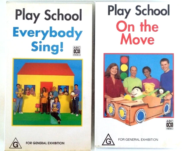 PLAY SCHOOL VHS Tapes Vintage -Lot 2x Children's TV ABC Kids Bonus CD ...