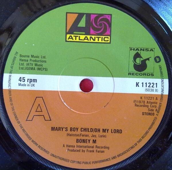 BONEY M. - Mary's Boy Child / Oh My Lord (7", Single) EUR 11,82 ...