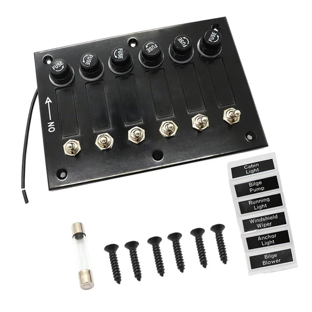 6 GANG FUSED Marine Switch Panel for Boats Rv\'s Panel £25.28 - PicClick UK