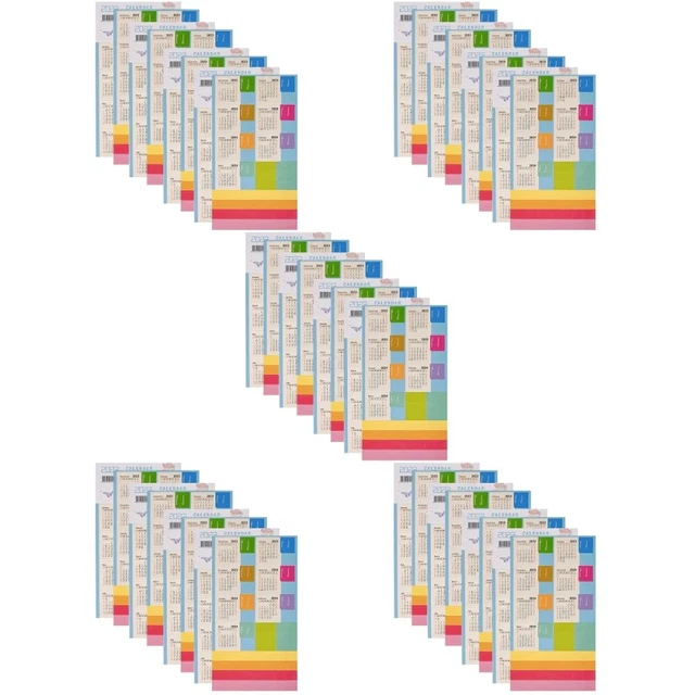 80 SHEETS INTERCALAIRES Mensuels Autocollant D'index Calendrier Carnet ...