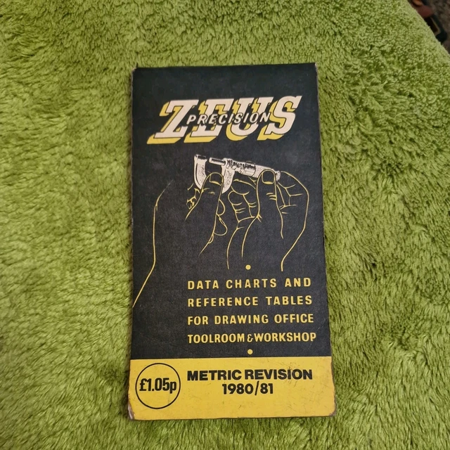 ZEUS PRECISION ENGINEERS metric Data book 1980/81 Chart pocket ...