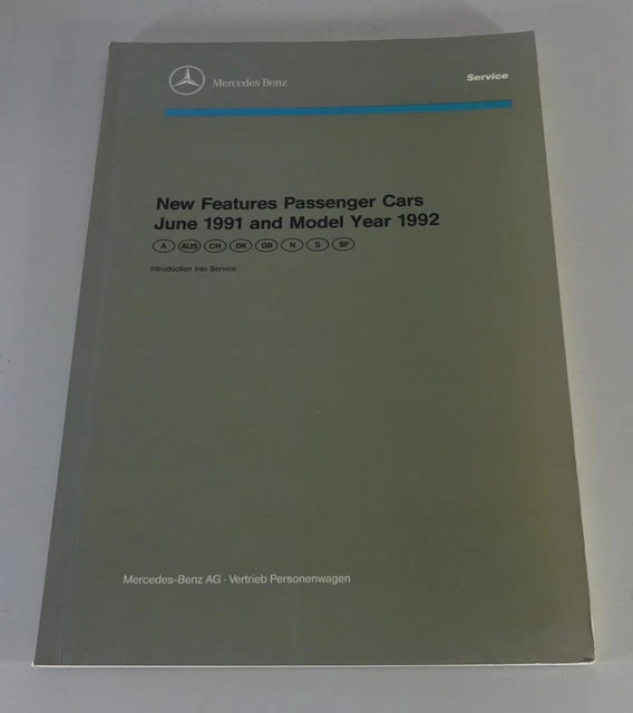 WORKSHOP MANUAL MERCEDES Benz W124 R129 W140 W201 New Features 1991/ ...