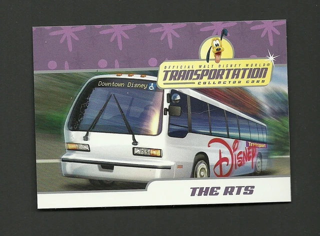 WALT DISNEY WORLD Transportation Bus Card 3 of 27 The RTS Pluto $12.95 ...