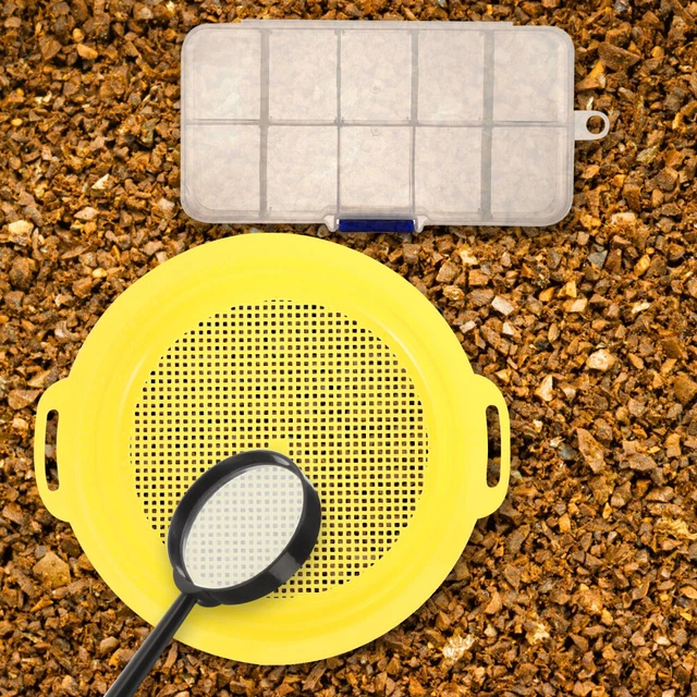GOLD PROSPECTING SORTING Sifting Pan Panning Kit Mesh Handheld Sieve ...