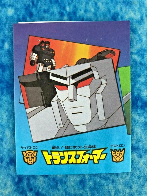 RARE VINTAGE/RETRO ORIGINAL Japanese Transformers card/sticker packet ...