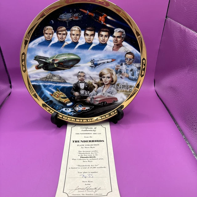 THUNDERBIRDS ARE GO Collectors Plate Limited Edition #7435 In Edition £9.25 - PicClick UK