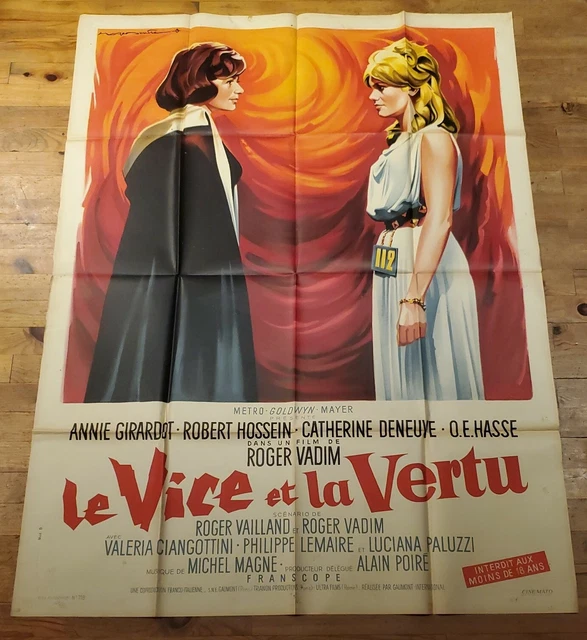 AFFICHE ORIGINALE LE VICE ET LA VERTU 120X160 EUR 70,00 - PicClick FR