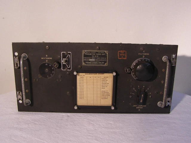 US ARMY SIGNAL Corps Transmitter Tuning Unit TU-10-N Frequency 10000 ...