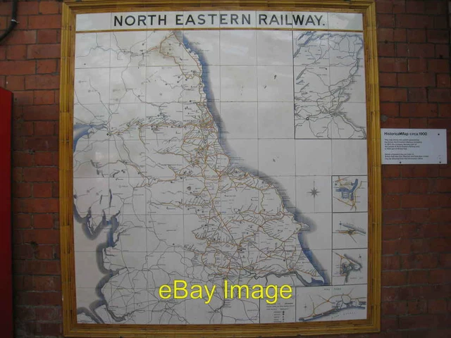 PHOTO 6X4 NORTH Eastern Railway map, Hartlepool station One of several ...