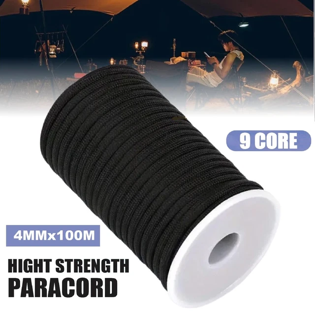 9 STRAND CORE Rope-100M 550 Paracord Parachute Cord Lanyard Mil Spec ...