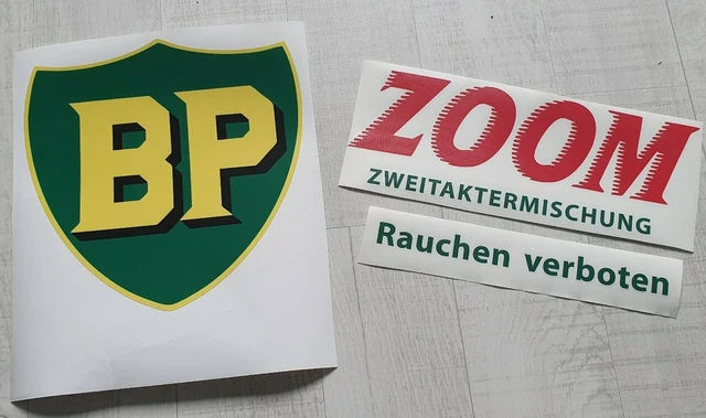 AUFKLEBERSET * BP Zoom Zweitaktermischung * Zweitaktsäule ...
