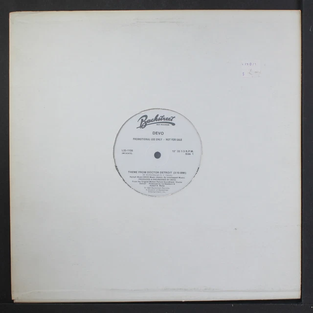DEVO: TEMA DI Doctor Detroit BACKSTREET 12" singolo 33 giri/min EUR 11 ...