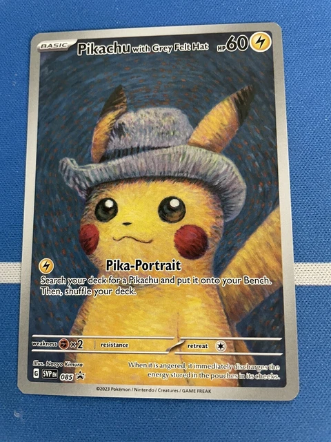POKÉMON × VAN Gogh Museum: Pikachu with Grey Felt Hat Promo Card $149. ...
