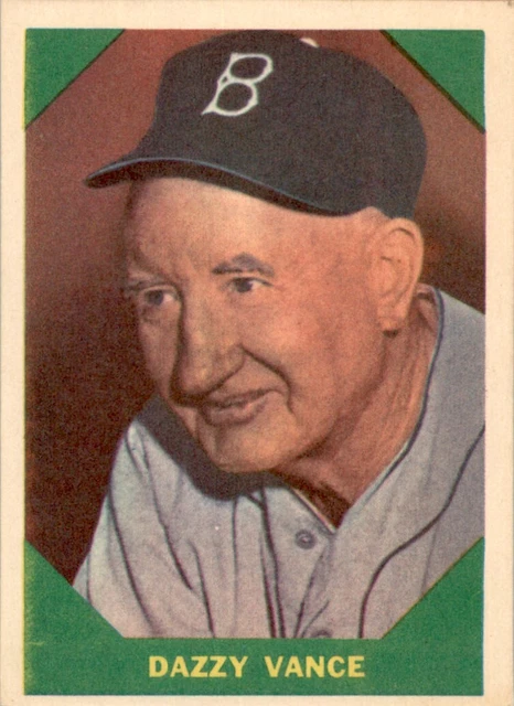 1960 FLEER BASEBALL Greats Dazzy Vance Brooklyn Dodgers/Pittsburgh EUR ...