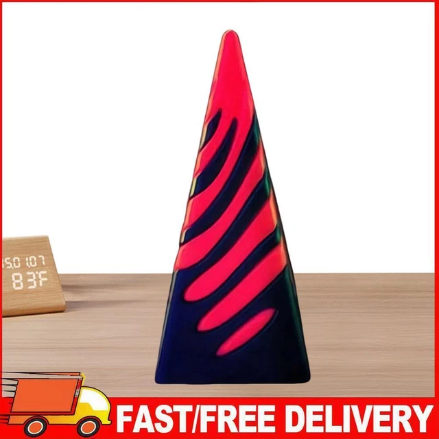 3D PRINTED SPIRAL Toy Pass Through Pyramid Fidget Toy Desk Toy (Black ...