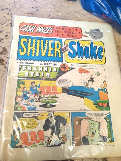 SHIVER AND SHAKE 3Rd August 1974 Ipc Magazine British Weekly Comic * £5 ...