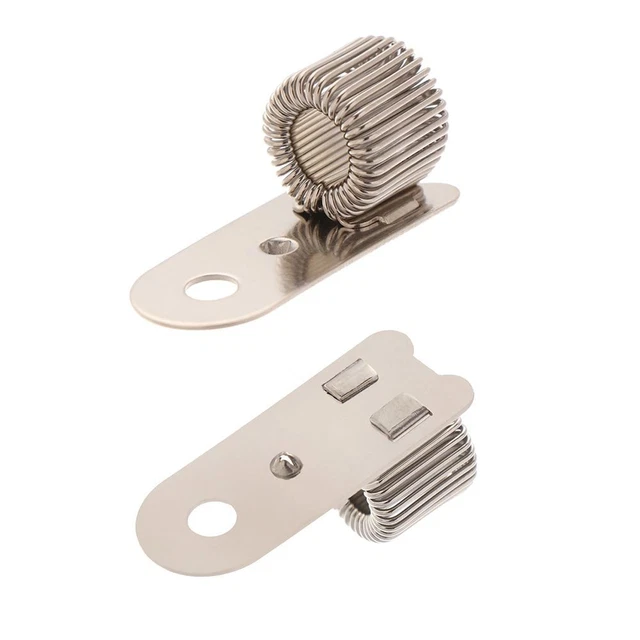TRIPLE ORIFICE DOUBLE Opening Spring Pen Clip Metal Pencil Holder ...