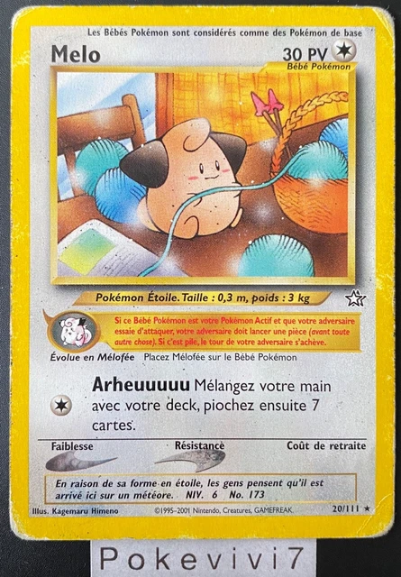 CARTE POKÉMON MELO 20/111 Rare Néo Génésis Wizards FR EUR 4,90 ...