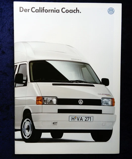 VW BUS T4 California Coach brochure 7.1995 ...with colors and cushions ...