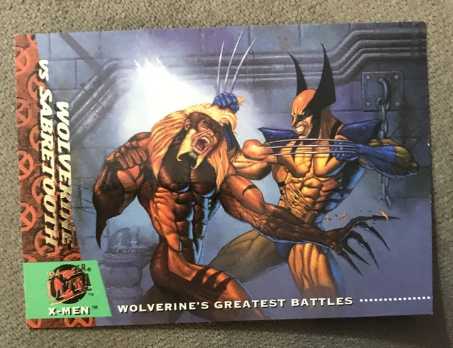 WOLVERINE SABRETOOTH X-MEN Xmen Marvel 94 Fleer Ultra 137 Vintage ...