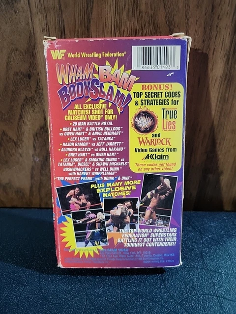 VHS WWE WWF Wham Bam BodySlam! (VHS, 1995) RARE OOP Wrestling Tape $24. ...