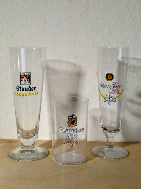 ALTE BIERGLÄSER BRAUEREI Stauder Essen Pils Alt Doppelbock EUR 6,00 ...