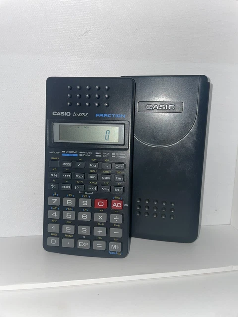 VINTAGE 90S CASIO FX-82SX FRACTION SCIENTIFIC CALCULATOR WITH SLIDING ...
