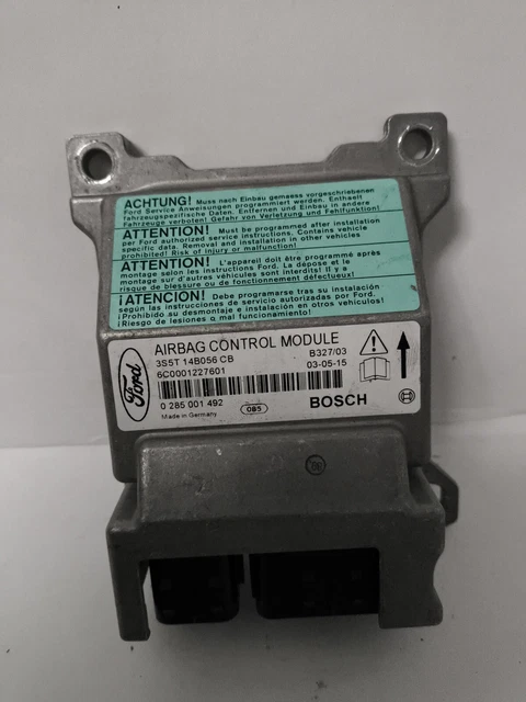 FORD KA STREETKA Convertible Srs Airbag Sensor Control Module Ecu 2003 ...
