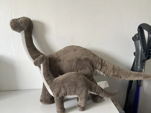 IKEA JATTELIK DINOSAUR Mother and Baby Brontosaurus Brachiosaurus Soft ...