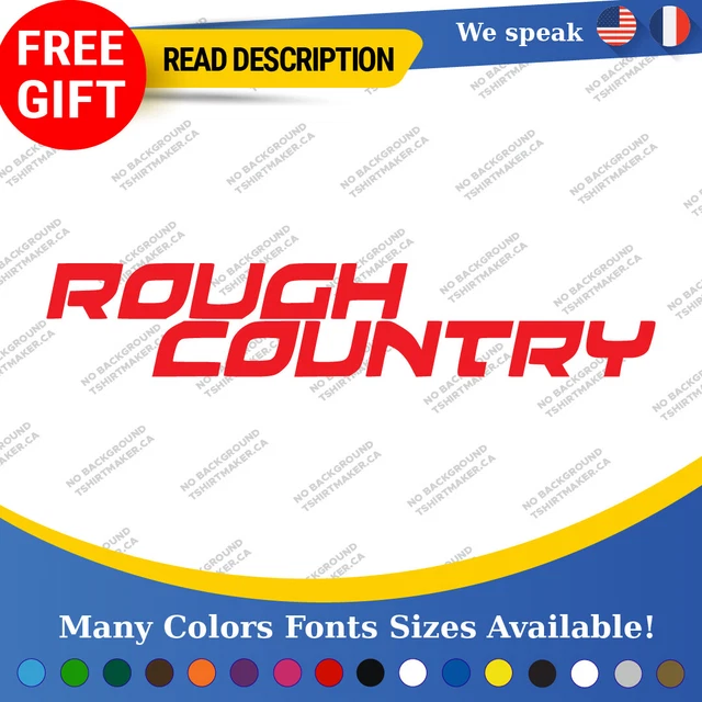 ROUGH COUNTRY SUSPENSION truck off road 4x4 lift jack kit Vinyl Decal ...
