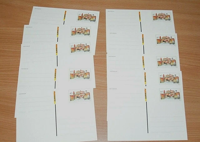 DEUTSCHE POST KARTE Pluskarte 45 Cent 10 Stk 1000 Jahre Kronach 2003 ... DEUTSCHE POST KARTE Pluskarte 45 Cent 10 Stk 1000 Jahre Kronach 2003 ...