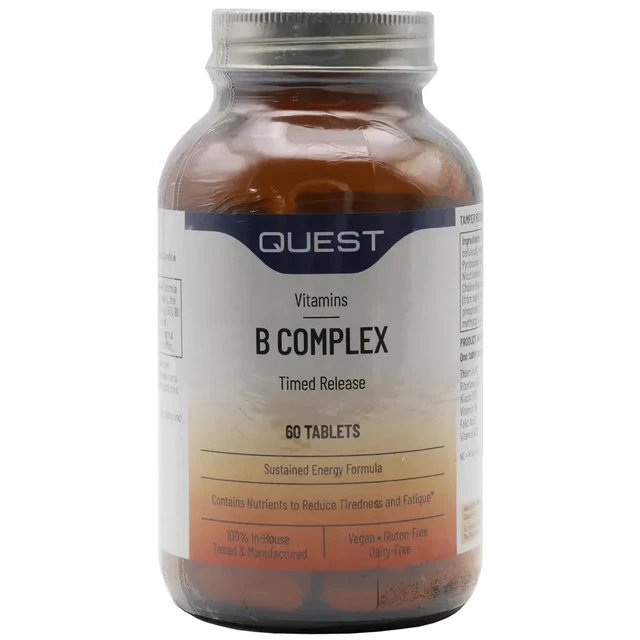 QUEST B COMPLEX Time Release 60 Vegan Tablets £21.99 - PicClick UK