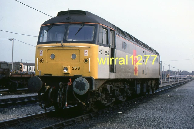 ORIGINAL RAILWAY SLIDE Class 47 47256 at Eastleigh 17.06.89 +rights £2. ...