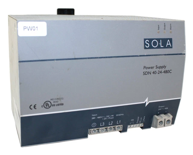 EMERSON SDN 40-24-480C Power Supply 40A 24V Input: 380-480 AC Output ...