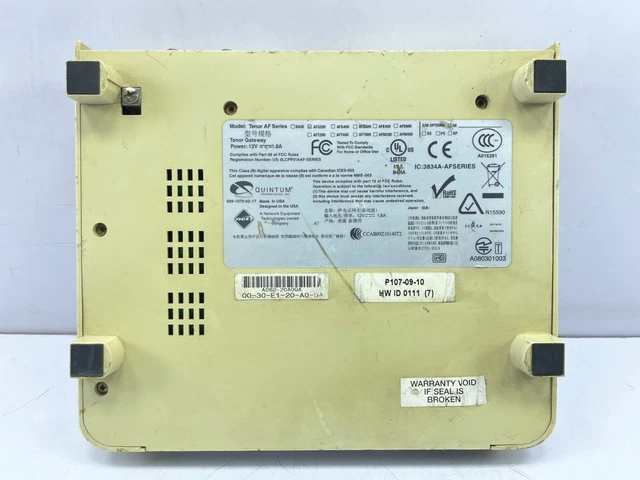 QUINTUM TECHNOLOGIES TENOR AF Series AFG200 2FXO Analog VoIP Gateway ...