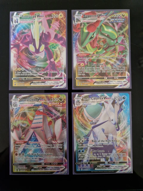 POKÉMON TCG VMAX Card Bundle x4 Cards. Calyrex Duraludon Toxtricity ...